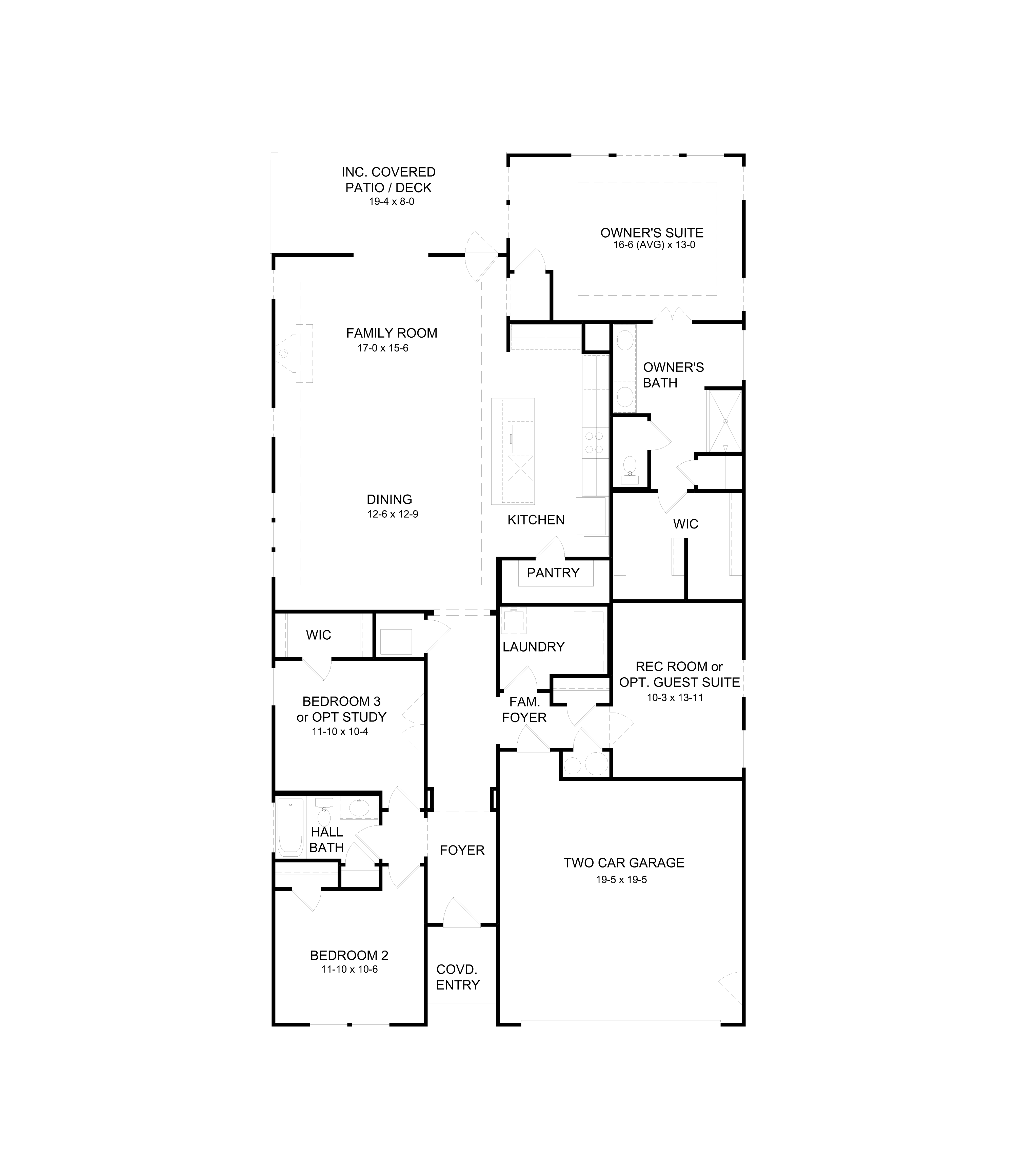 The Linden | 2-4 BR, 2-3 BA | Ranch, 2,064 Sq. Ft.